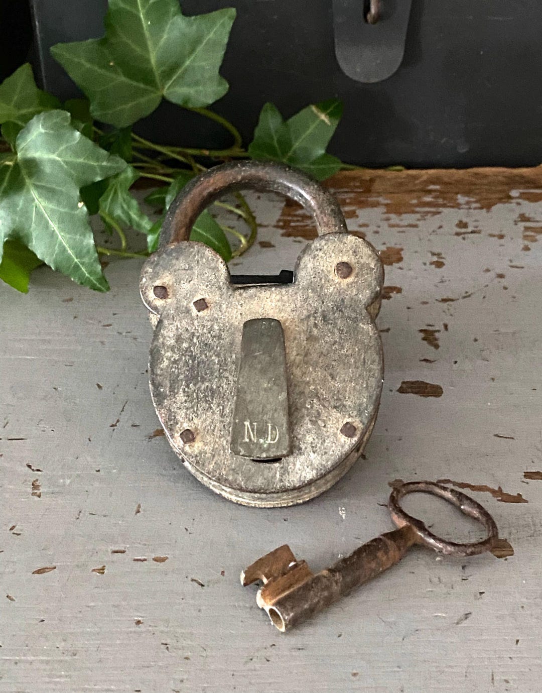 Old Padlock With Key, Early 20th Century Padlock, Vintage Metal Lock - Etsy