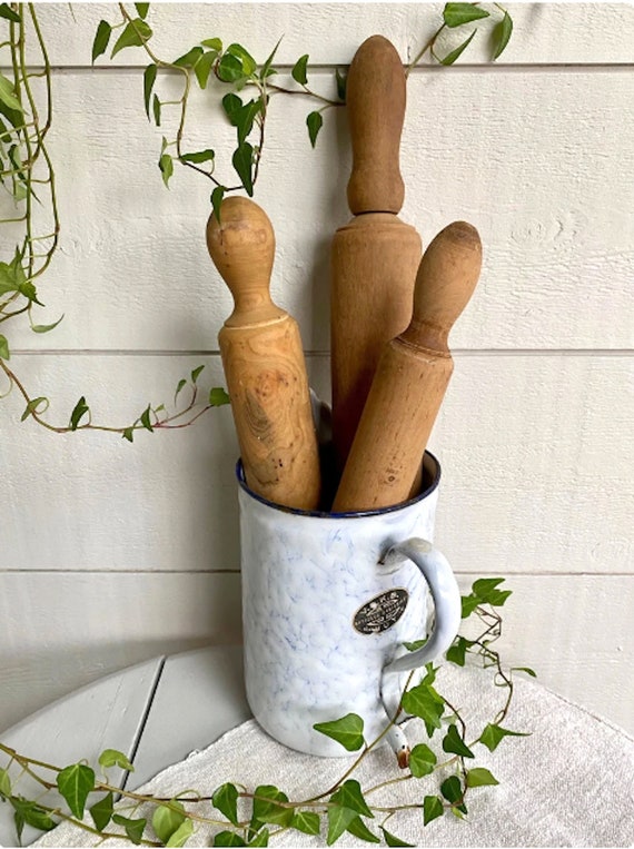 Old Rolling Pin Rustic Kitchen Chic Countryside Folk Art - Etsy