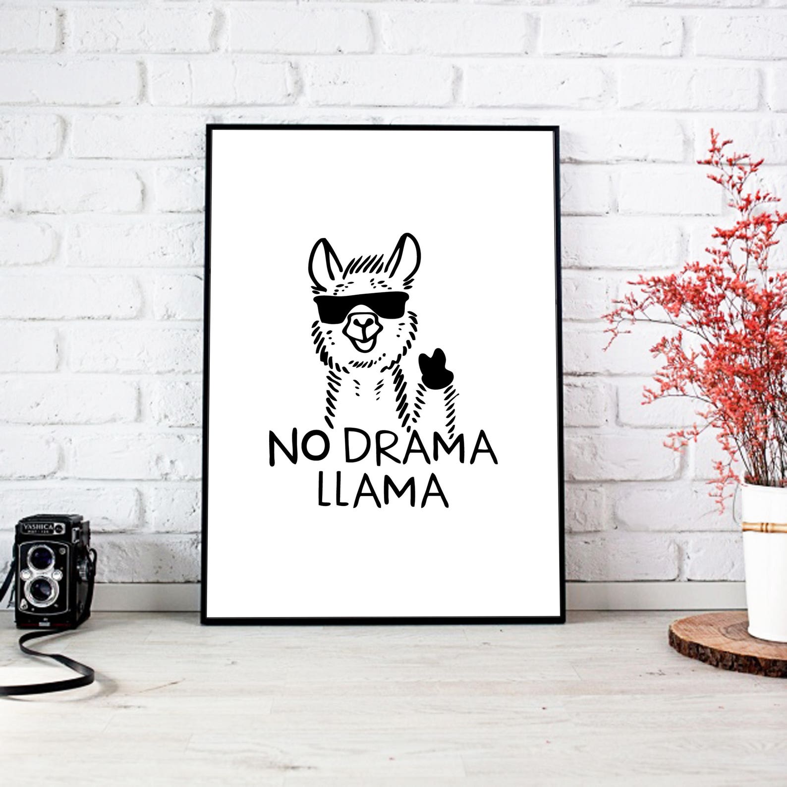 Custom Printed Quote no Llama Drama - Etsy