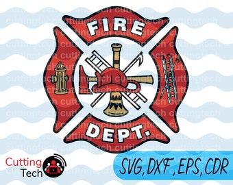Fire department svg | Etsy