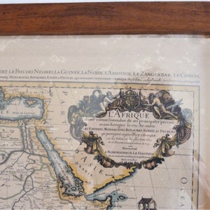 Old Map of Africa From the 1680s, Colonial African Wall Decoration ...