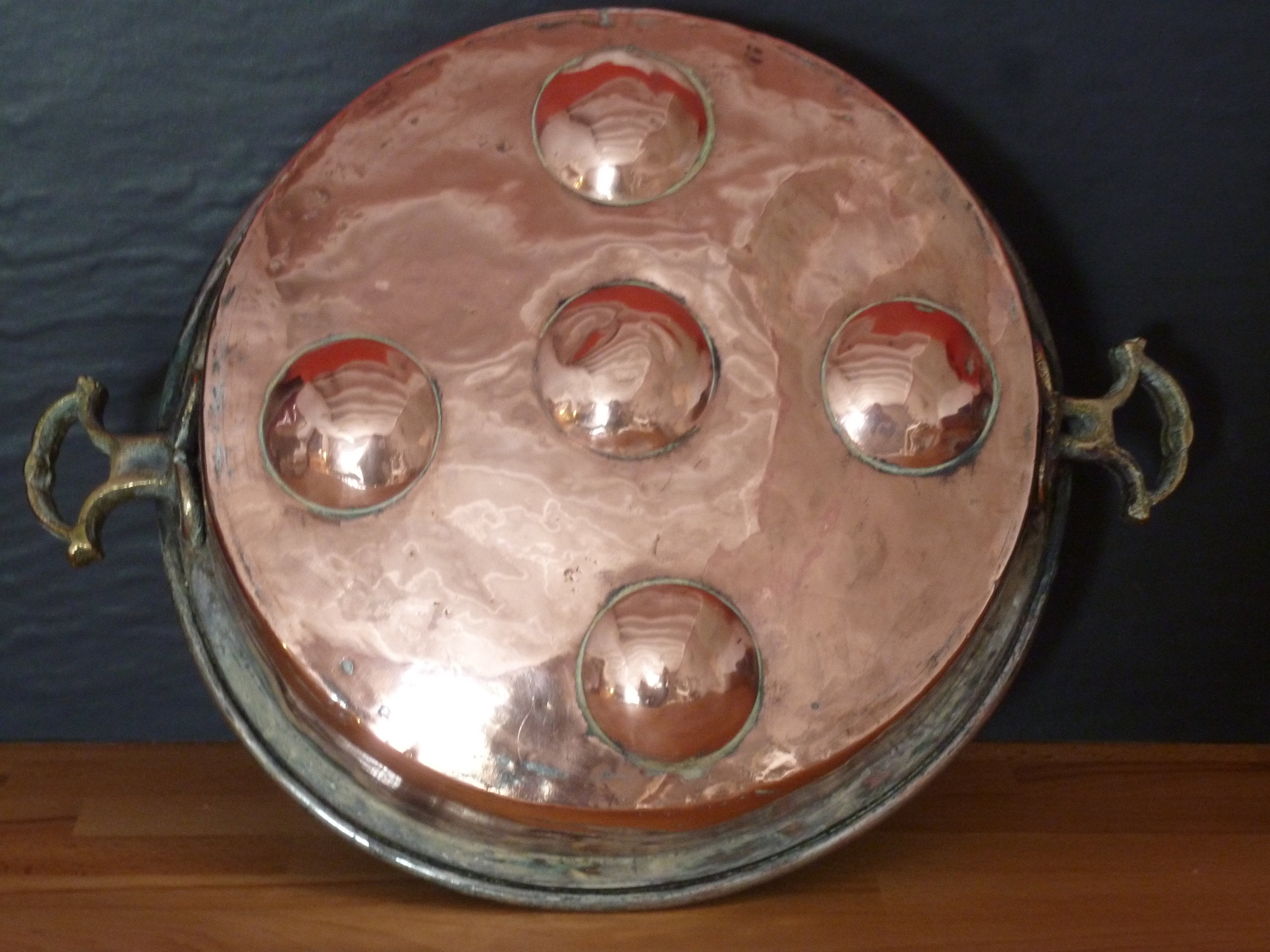 Antique copper cake tin copper egg pan copper poffertjes | Etsy