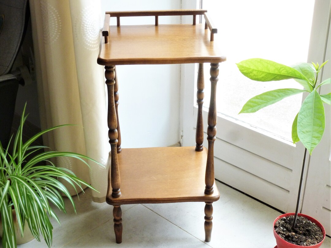 Old Telephone Shelf Furniture From the 1950s, Wooden Shelf, Rustic ...
