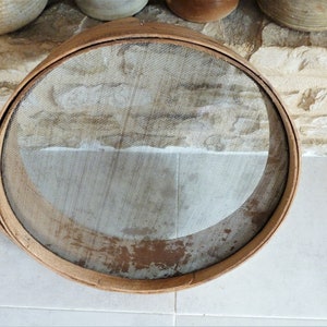 Old Wooden Sieve, Grain Sieve, Old Farm Tool, Vintage Grain Strainer ...