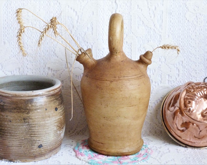 Stoneware Jug, Vinegar, Farm Jug, French Farmhouse Jug, Country Pottery ...