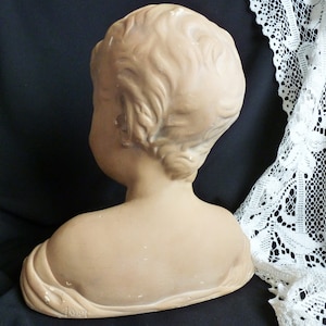 Plaster Child Sculpture, Plaster Bust Figurine, Plaster Cherub, Art ...