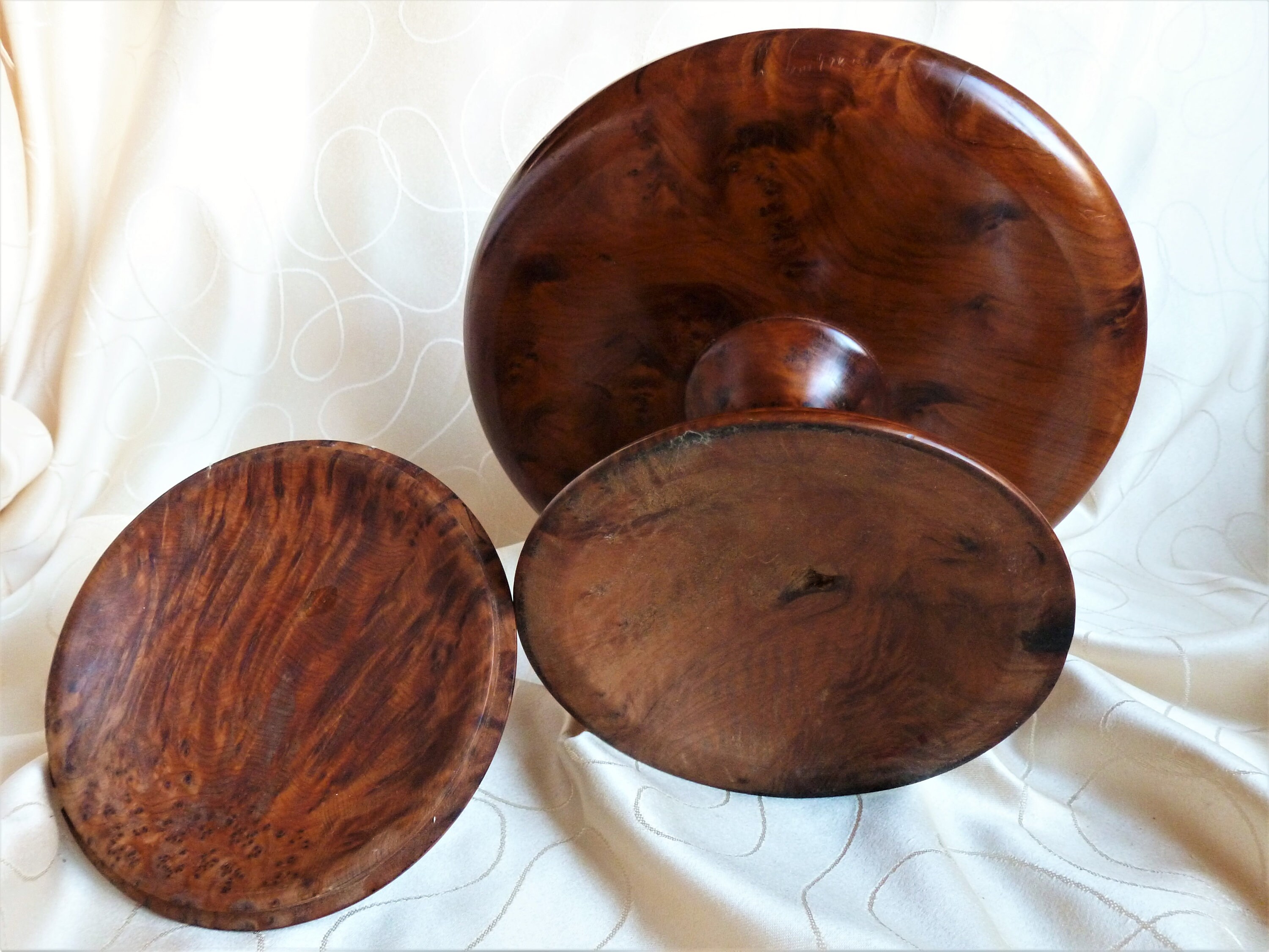 Wooden Candy Box on Pedestal, Vintage Wooden Jewelry Box, Housewarming ...