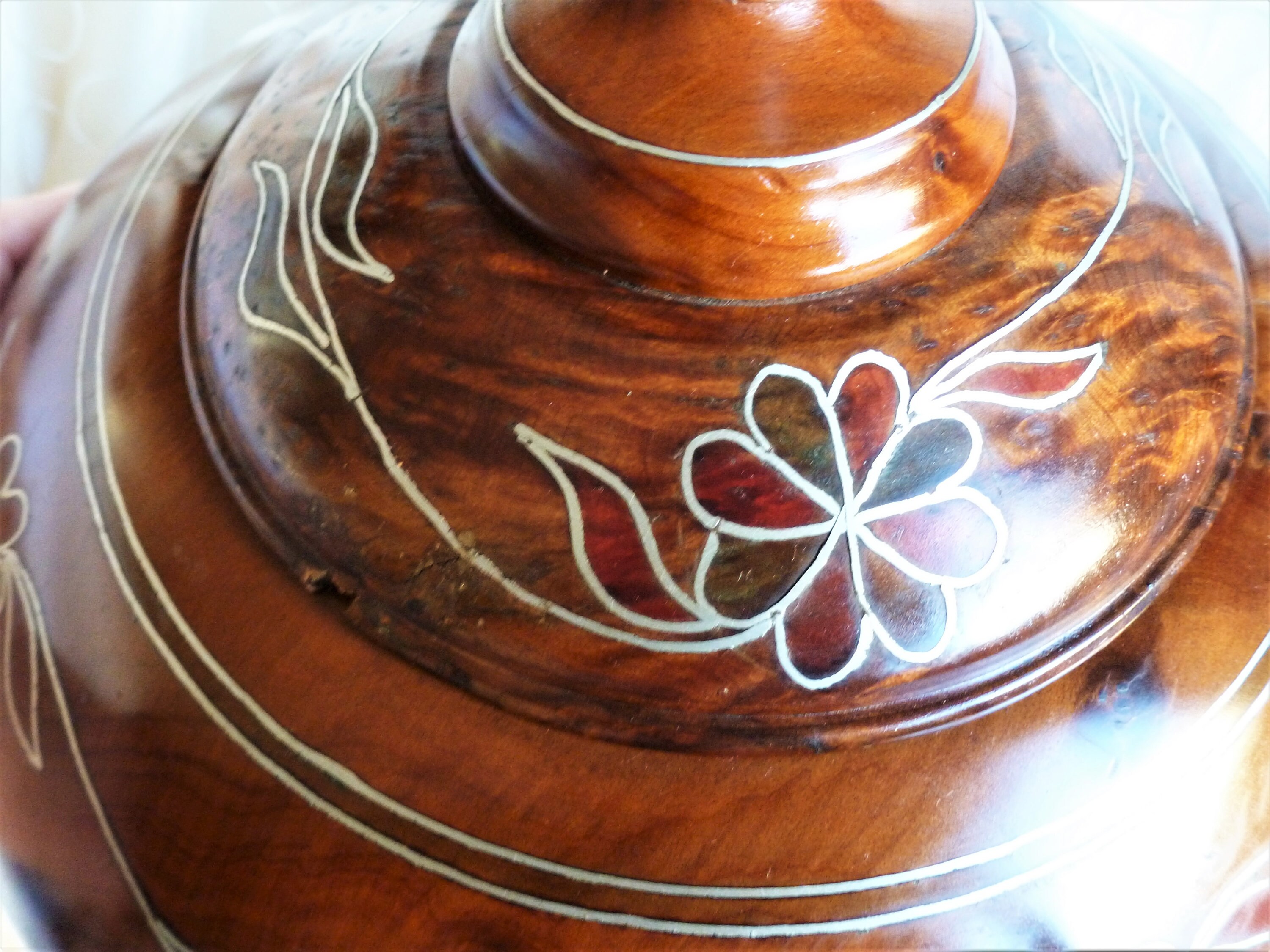 Wooden Candy Box on Pedestal, Vintage Wooden Jewelry Box, Housewarming ...