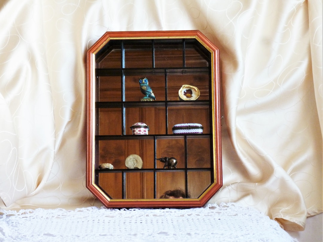 Wooden Wall Display Cabinet for Collectibles Showcase for - Etsy