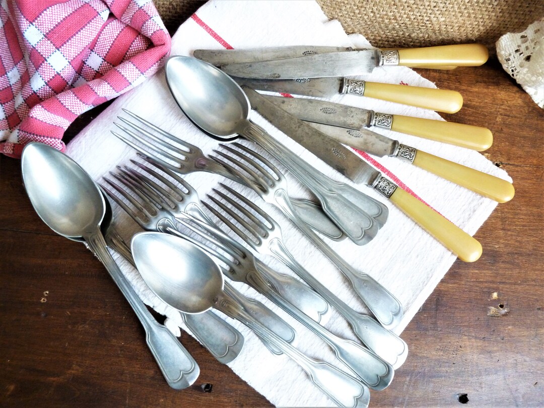 Art Deco Table Cutlery, Antique Table Knives, Vintage Art Deco Spoons ...