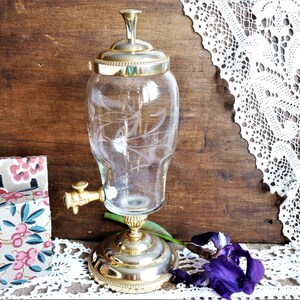 Old Decorative Absinthe and Alcohol Fountain in Crystal and Gilded ...