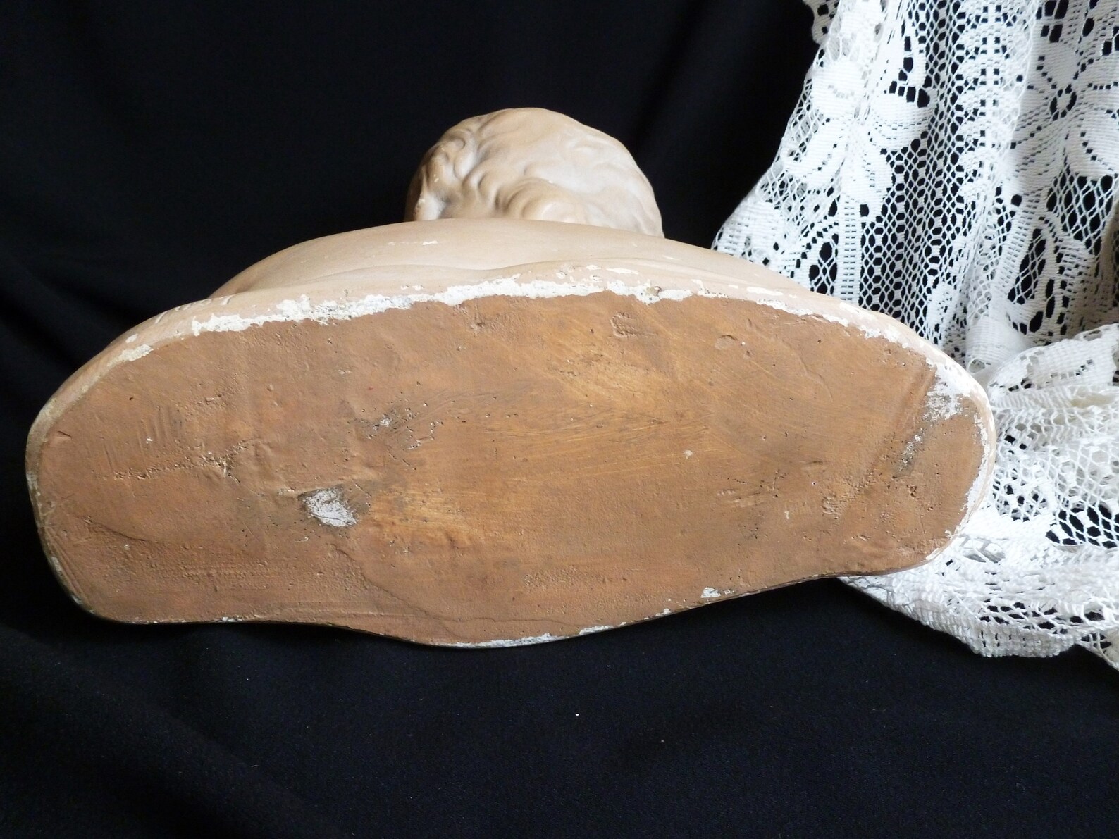 Plaster Child Sculpture, Plaster Bust Figurine, Plaster Cherub, Art ...