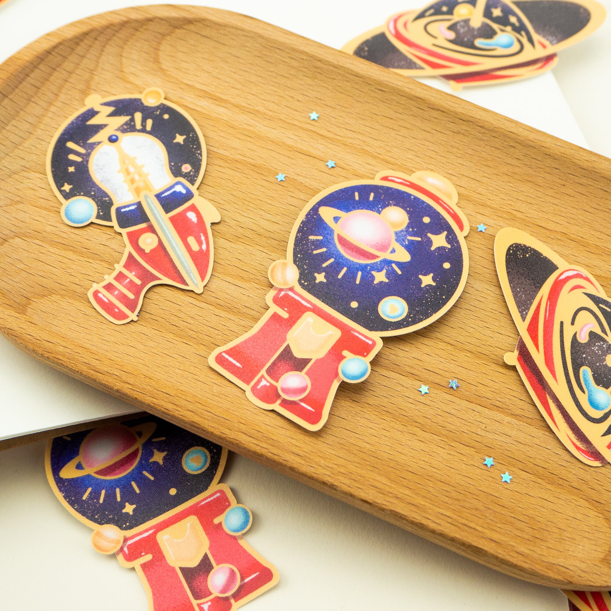 Galaxy Adventure Sticker Set of 3 - Etsy
