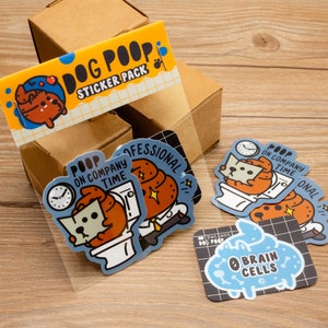Dog Poop Sticker Pack Season 3 | Office Memes | Waterproof Vinyl ...