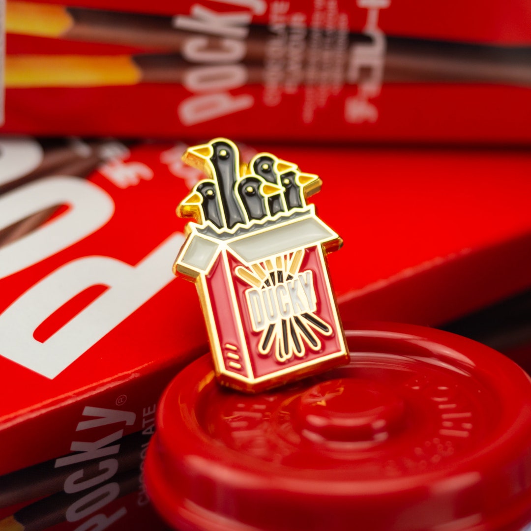 Ducky Chocolate Biscuit Stick Enamel Pin – Pocky Sticks and Duck Heads ...