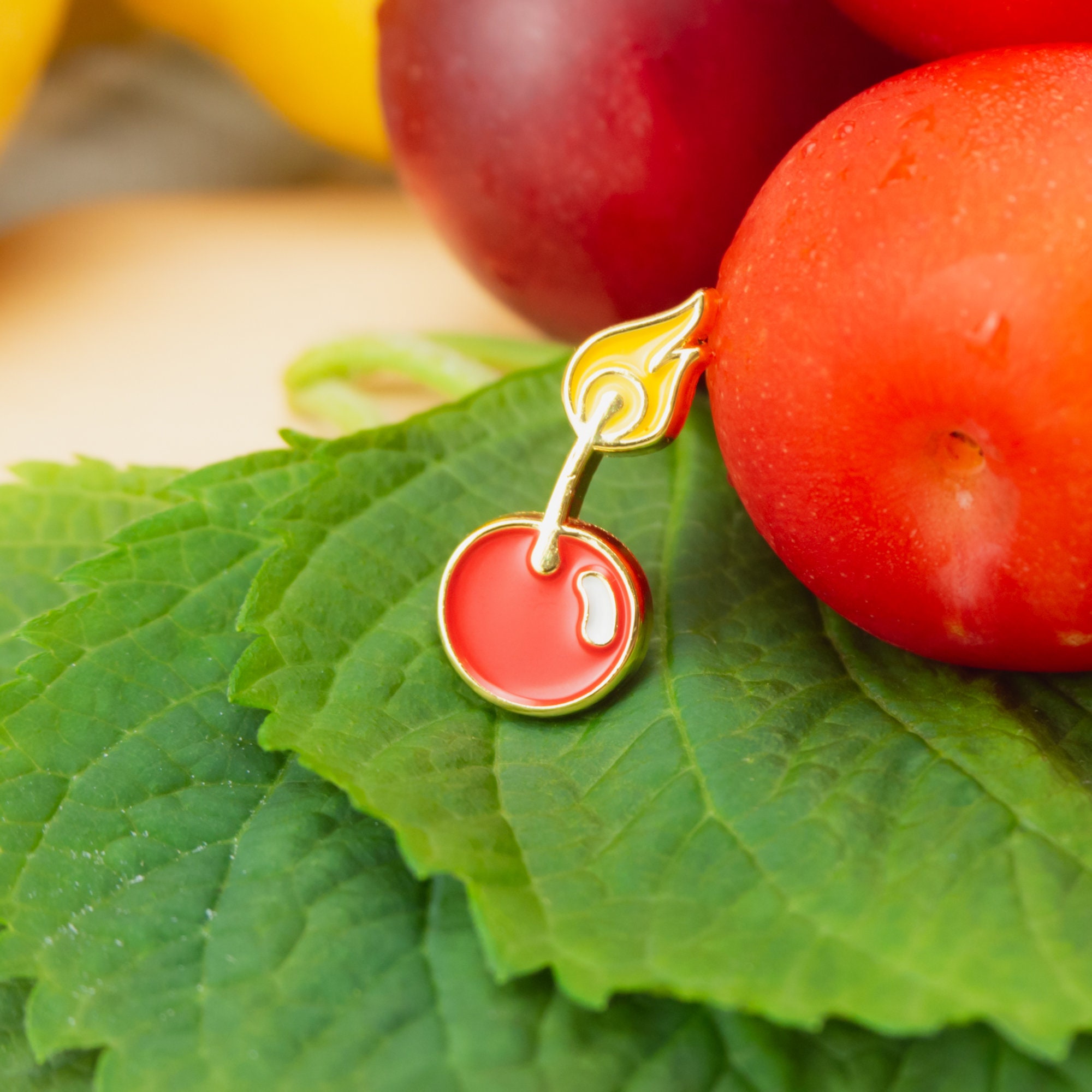 Cherry Bomb Enamel Pin Small but Explosive Fruit Enamel - Etsy