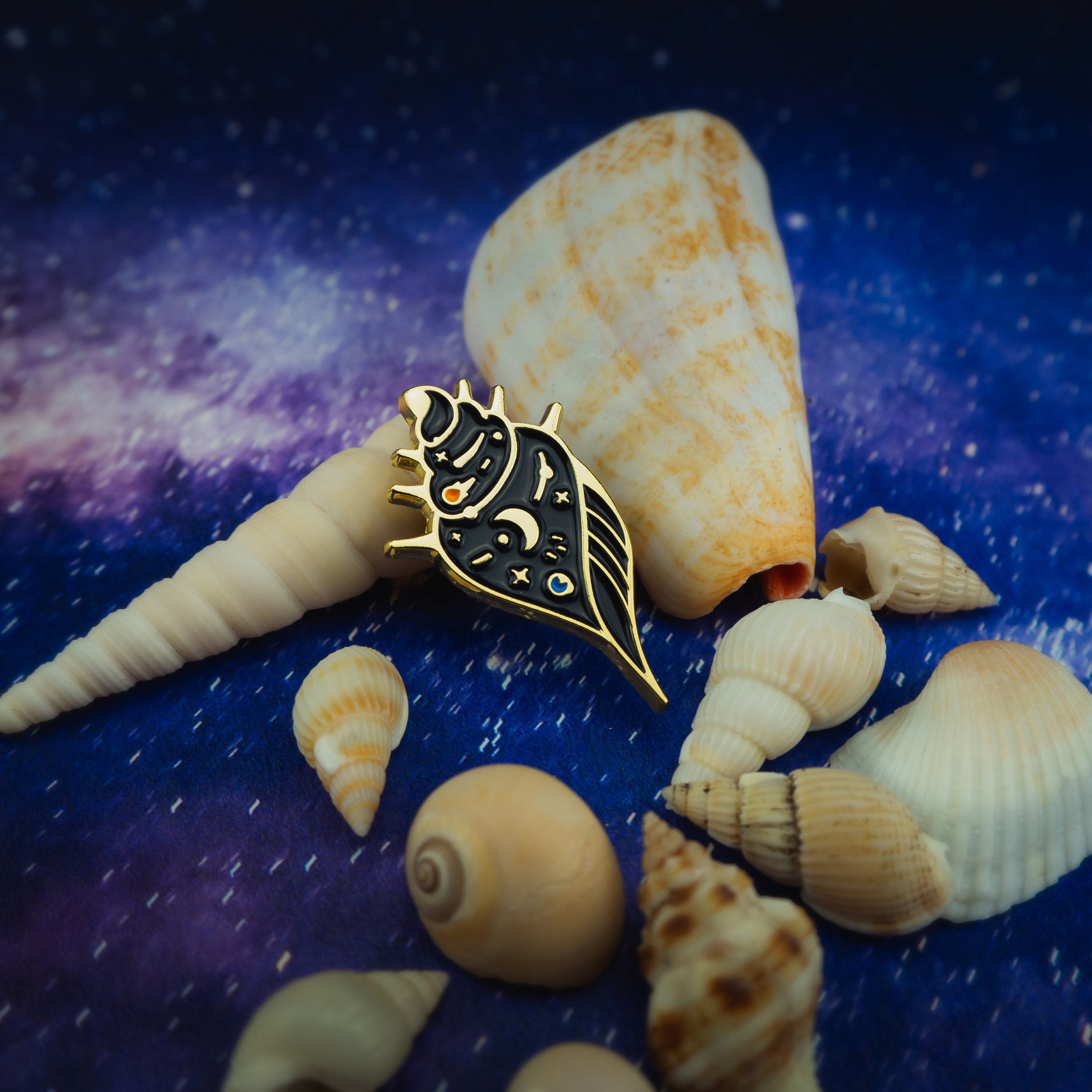 Space Conch Shell Enamel Pin | Galaxy Adventures | Cosmic Collection - Etsy