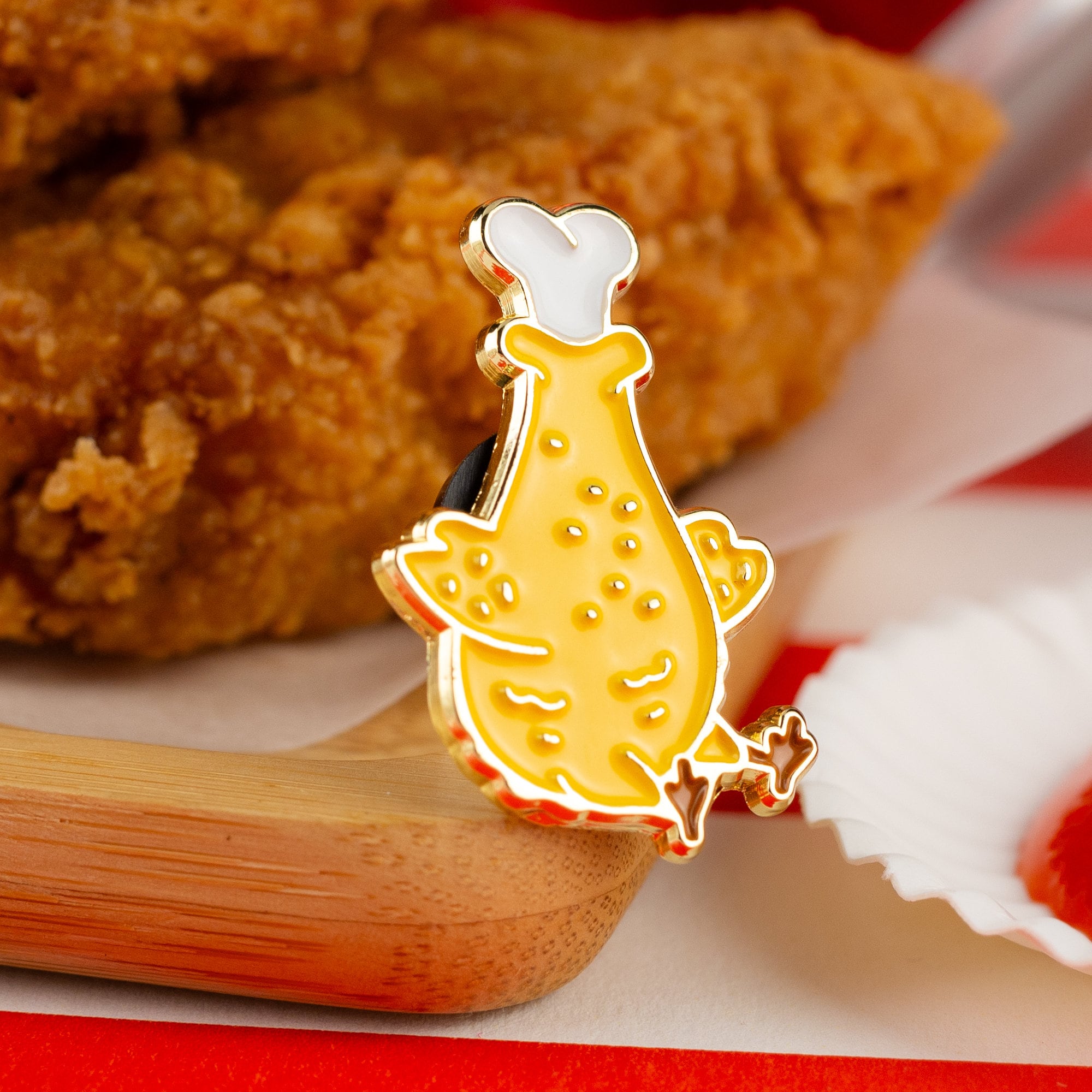 Fried Chicken Enamel Pin — Fast Food Collection | Cute Food ...