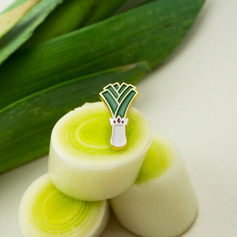 Leek King Enamel Pin Leek Royalty That Won't Leak Puns - Etsy