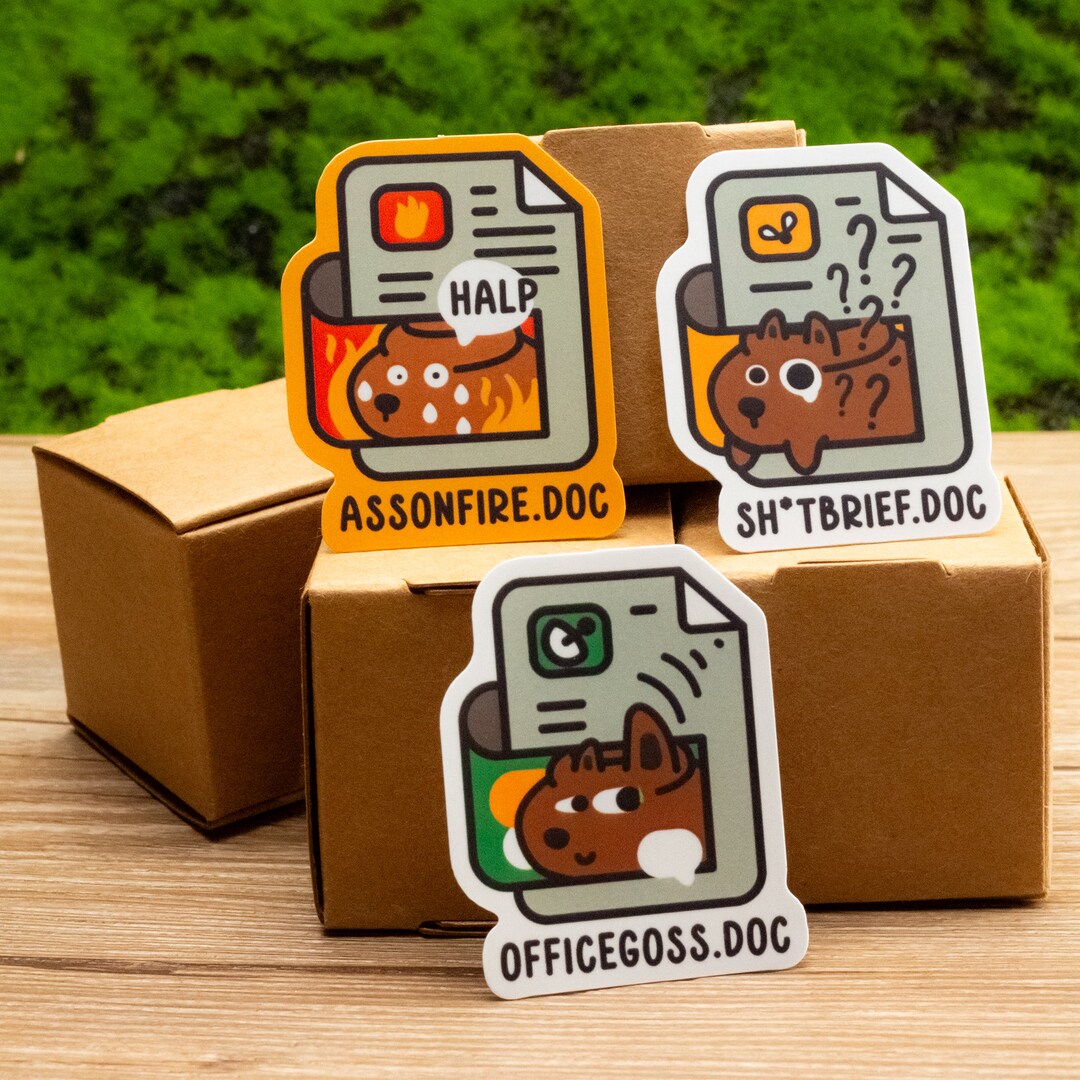 Dog Poop Sticker Pack Season 2 | Office Memes | Waterproof Vinyl ...