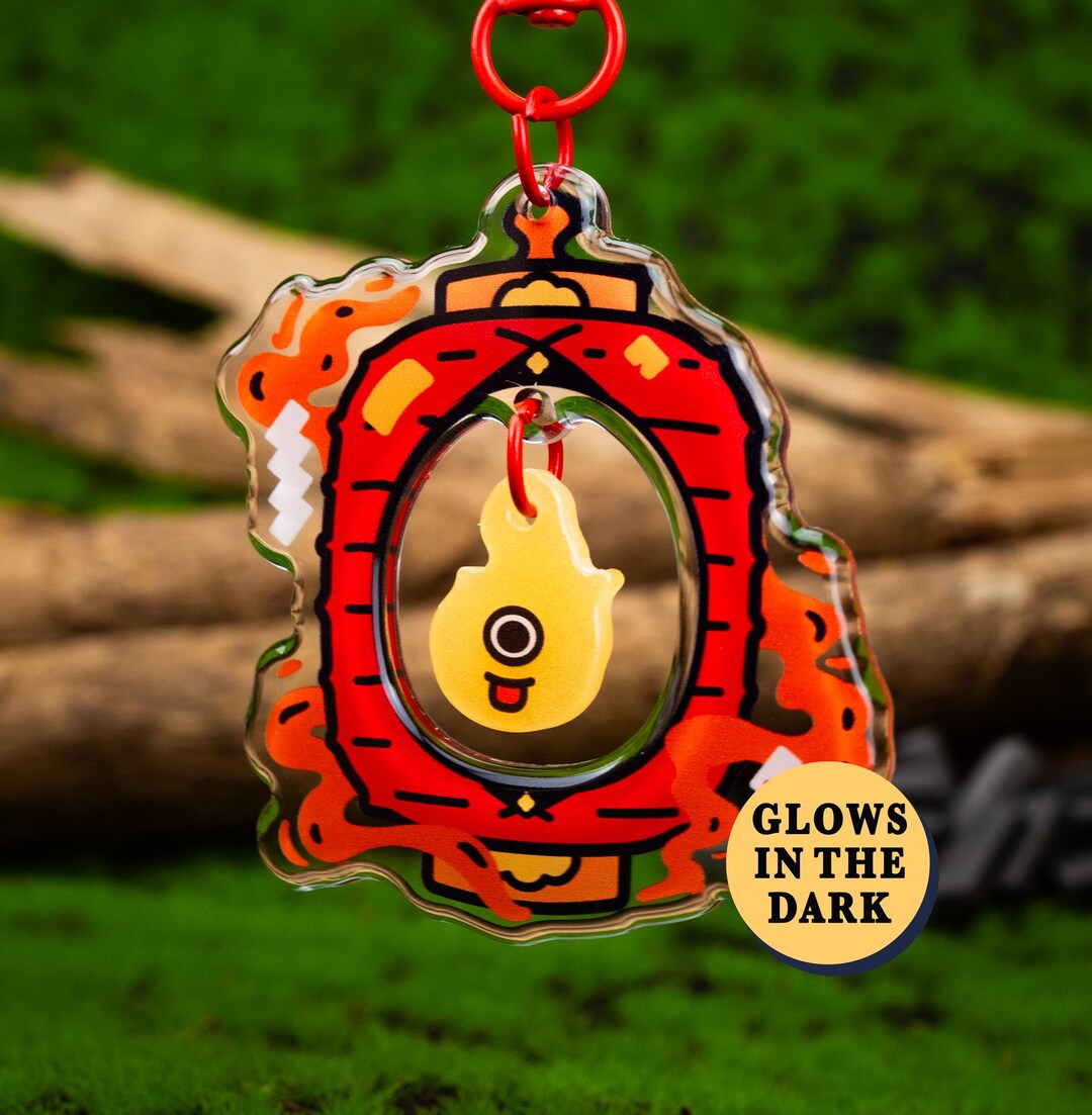Japanese Lantern Yokai Acrylic Keychain | Glow in the Dark | Potion ...