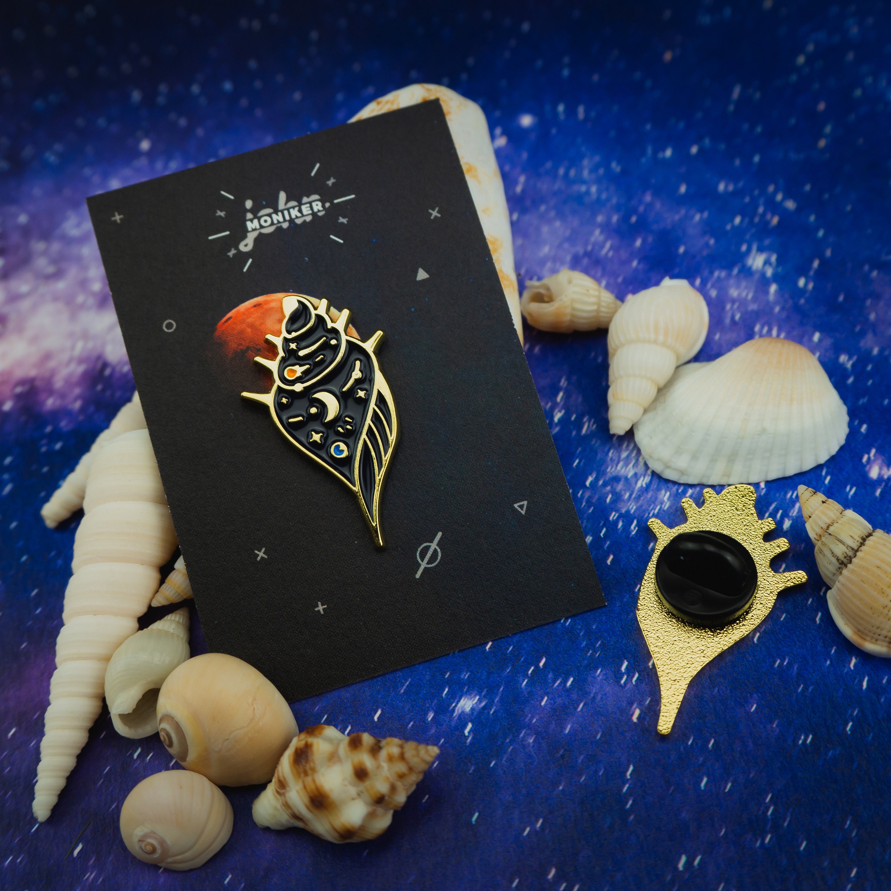 Space Conch Shell Enamel Pin | Galaxy Adventures | Cosmic Collection - Etsy