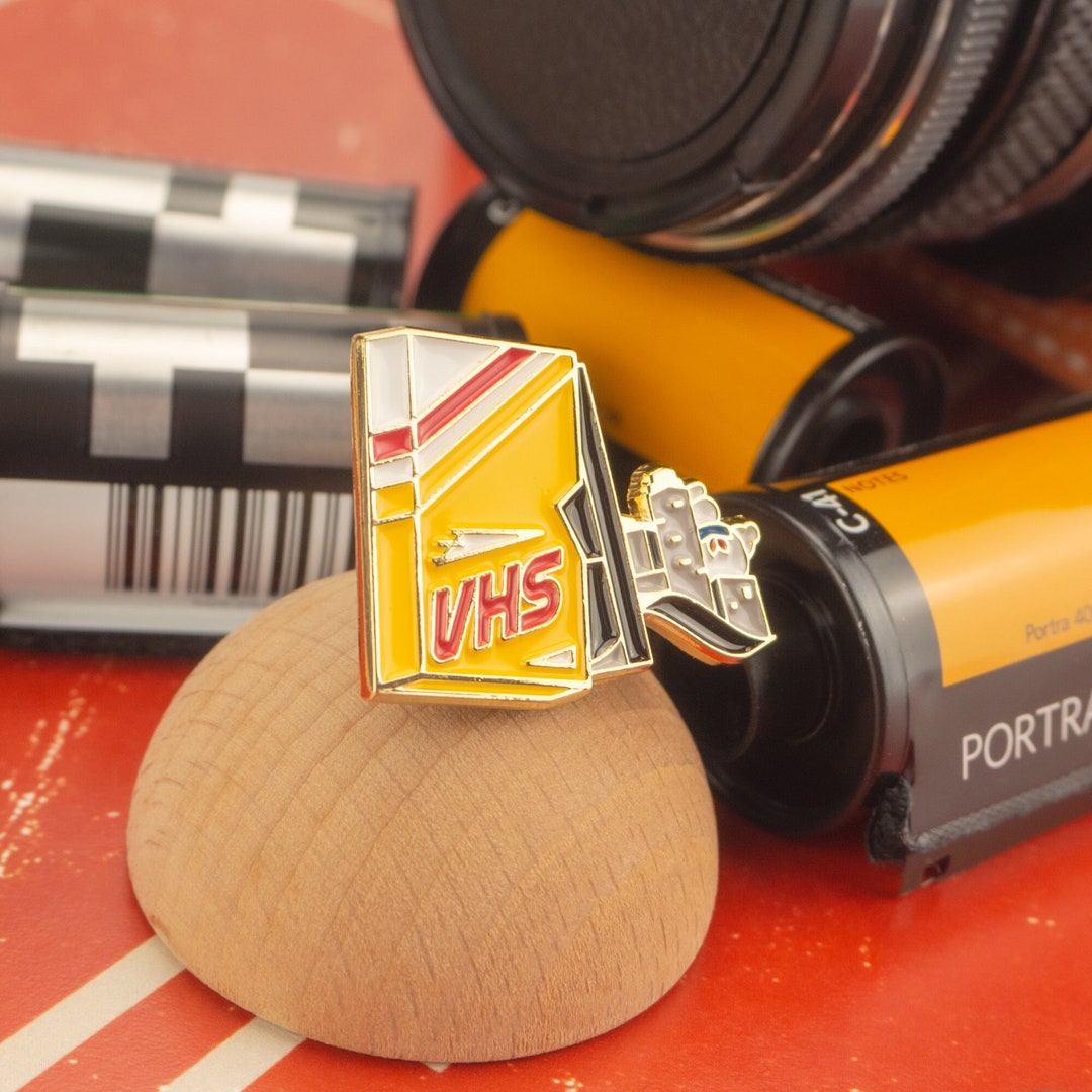 Classic VHS Tape Enamel Pin — Retro Home Entertainment Accessories ...