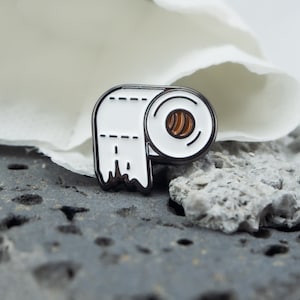 Toilet Paper Enamel Pin - Emergency Toilet Roll | Bathroom Necessity ...