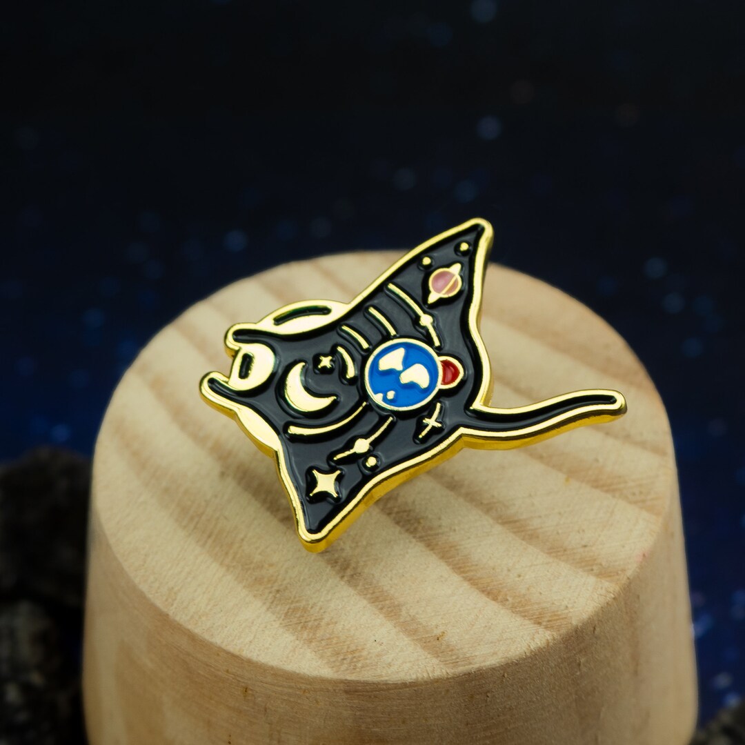 Space Manta Ray Enamel Pin – Gliding Through the Cosmos | Cosmic ...