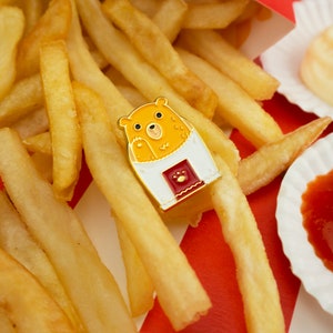 Hash Brown Bear Enamel Pin Bear-y Tasty Hashbrown Fast Food Collection ...