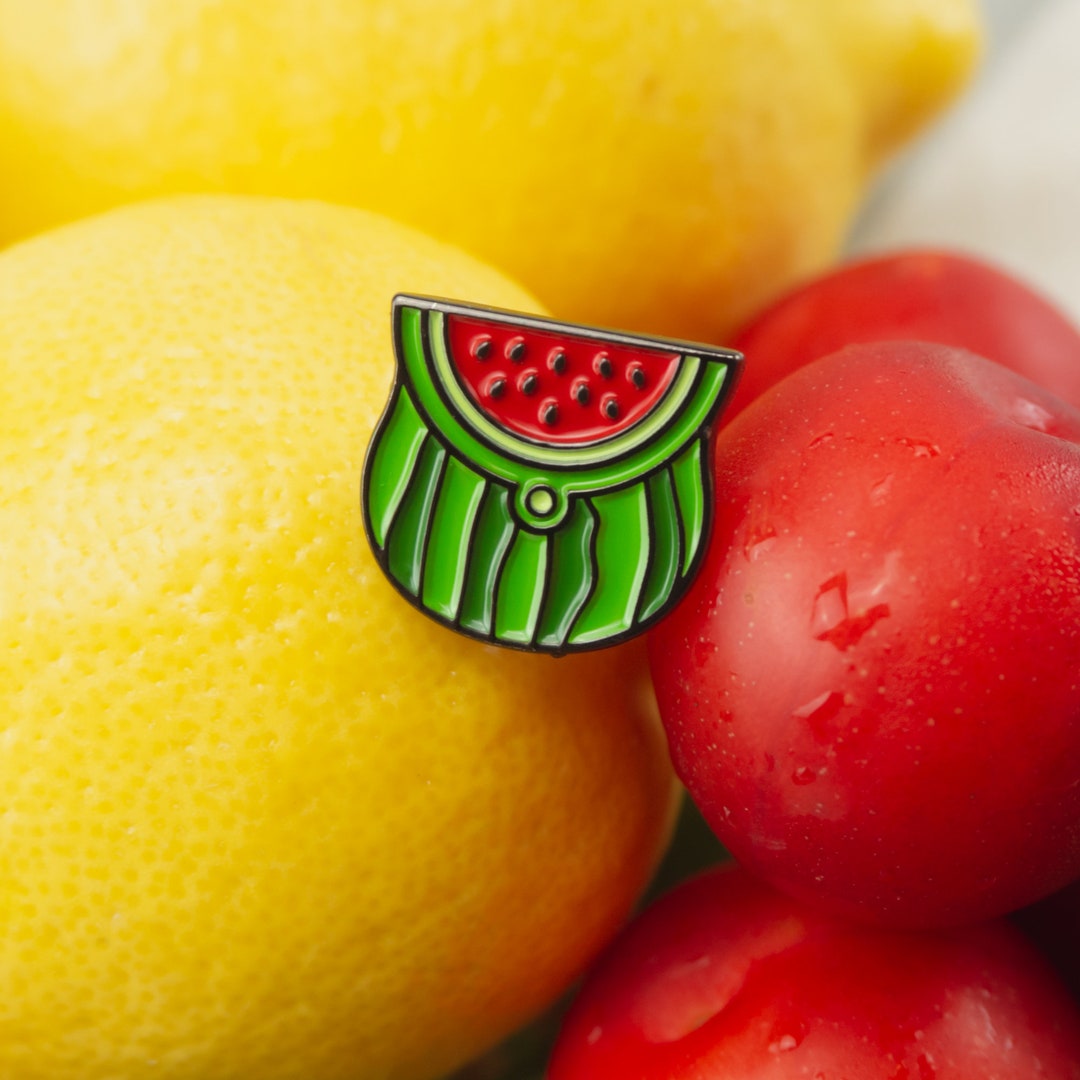 Watermelon Pouch Enamel Pin - Etsy Singapore
