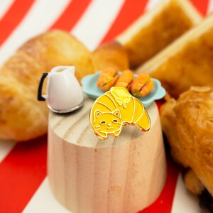 Purrsant, the Cat Croissant Enamel Pin A Cute Pin Design for Cat Lovers ...