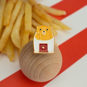Hash Brown Bear Enamel Pin Bear-y Tasty Hashbrown Fast Food Collection ...