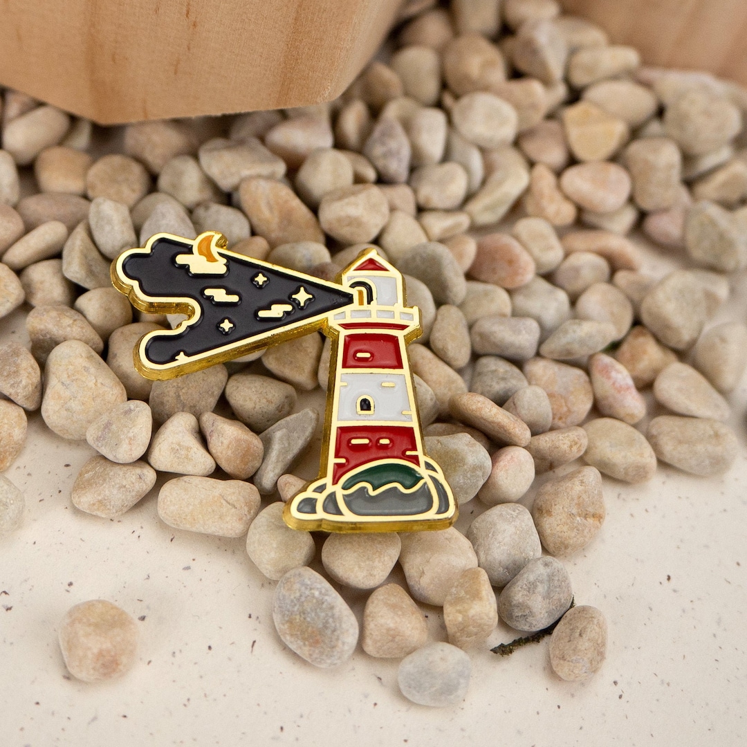 Enchanting Night Lighthouse Enamel Pin – Guiding Light | Travel and ...