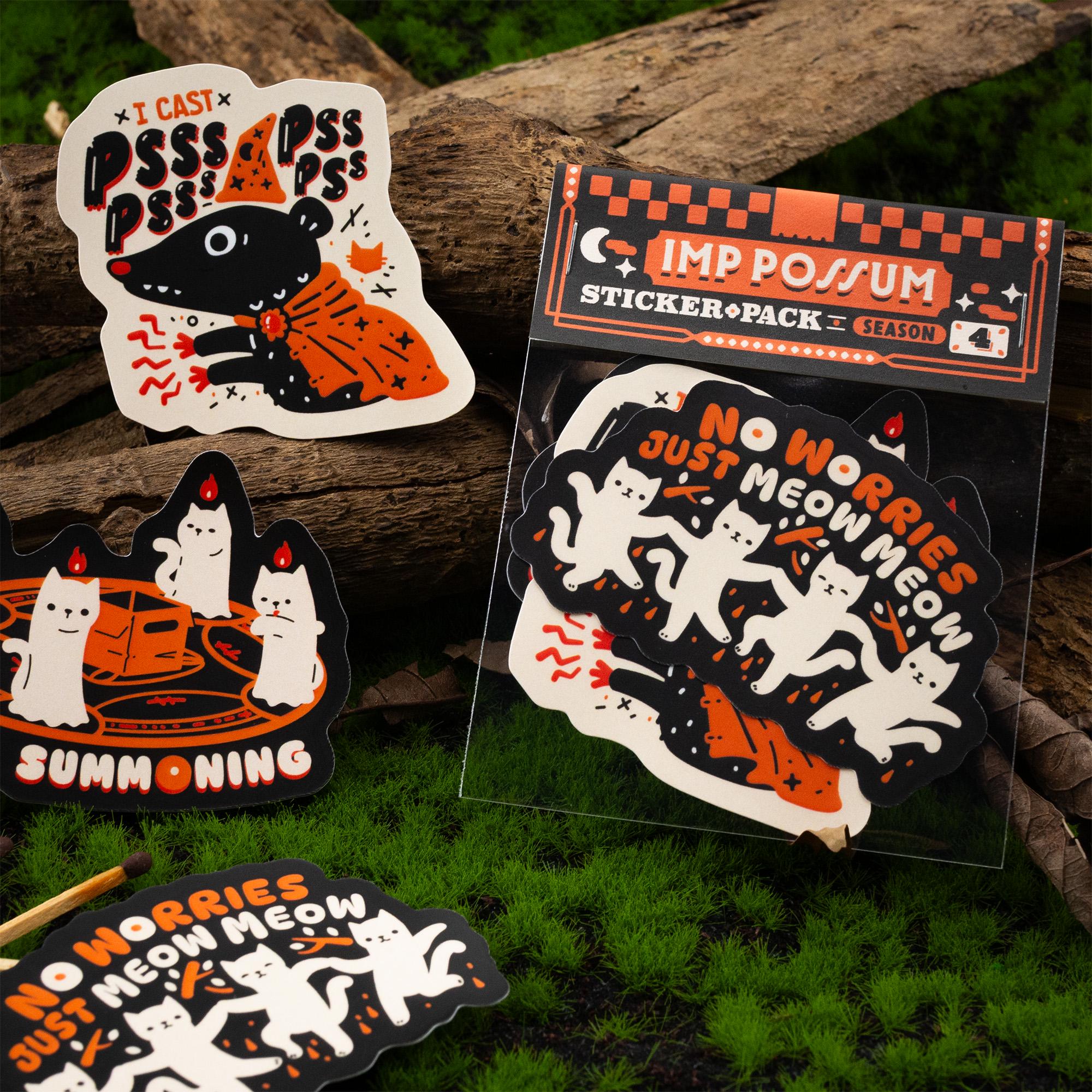 Imp Possum Sticker Pack Season 4: Cat Meme Waterproof Vinyl Stickers - Etsy