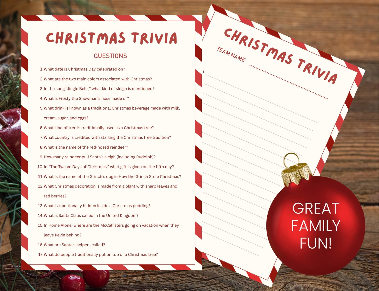 Christmas Trivia Game: Holiday Party Quiz (PDF Download) - Etsy
