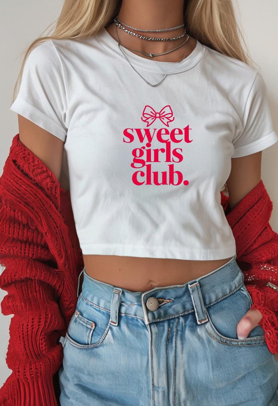 Sweet Girls Club Crop Tee Trendy Womens Fashion Casual Summer Top ...