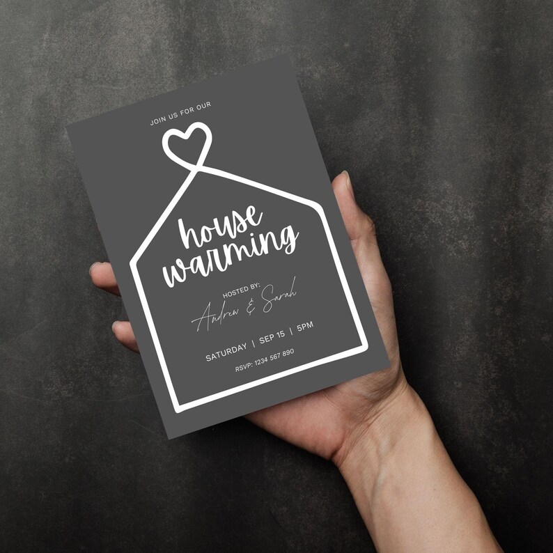 Editable House Warming Invitation, House Warming Party, Modern ...