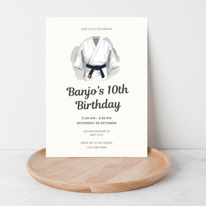 Karate Birthday Card - Etsy