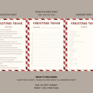 Christmas Trivia Game: Holiday Party Quiz (PDF Download) - Etsy