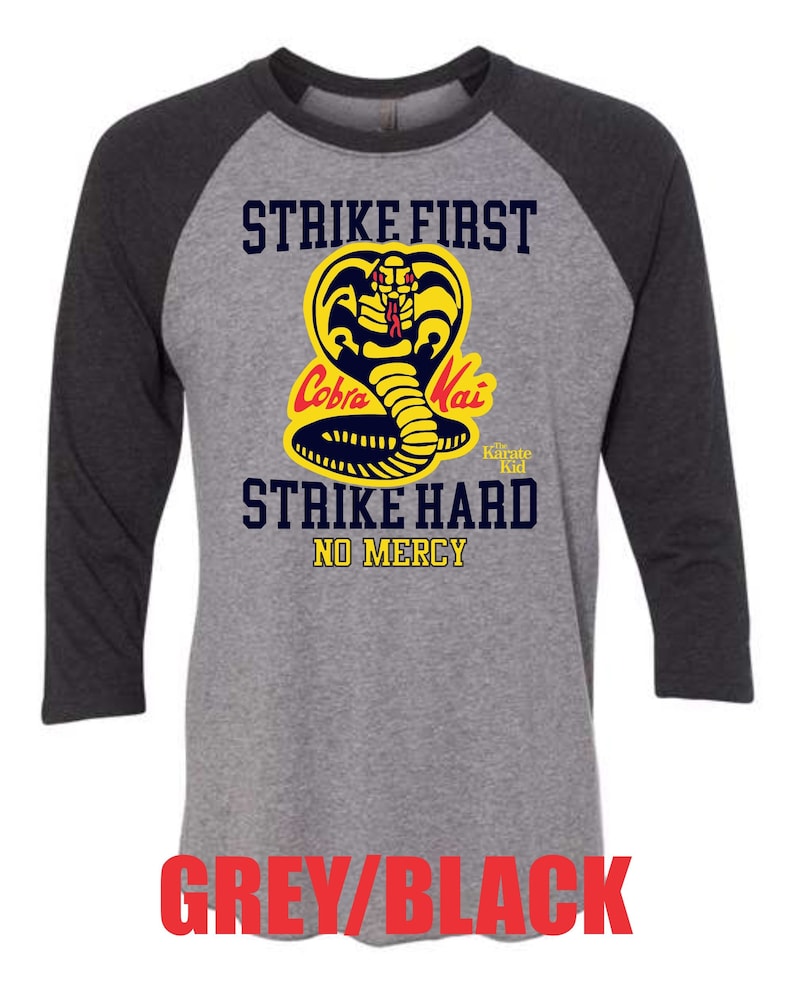 Strike First Strike Hard Cobra Kai - Premium T-shirt -tri Blends/soft ...