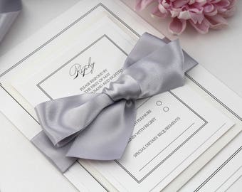Bow Wedding Invitation - Etsy UK