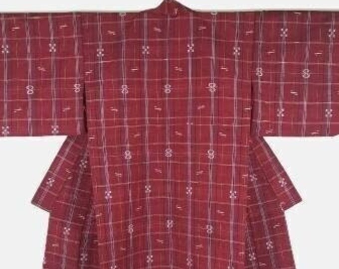 Japanese Kimono Robe Red Abstract Kimono Dress | Floral Kimono | Kimono ...