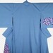 Japanese Kimono Robe Blue Floral Kimono Dress | Floral Kimono | Kimono ...