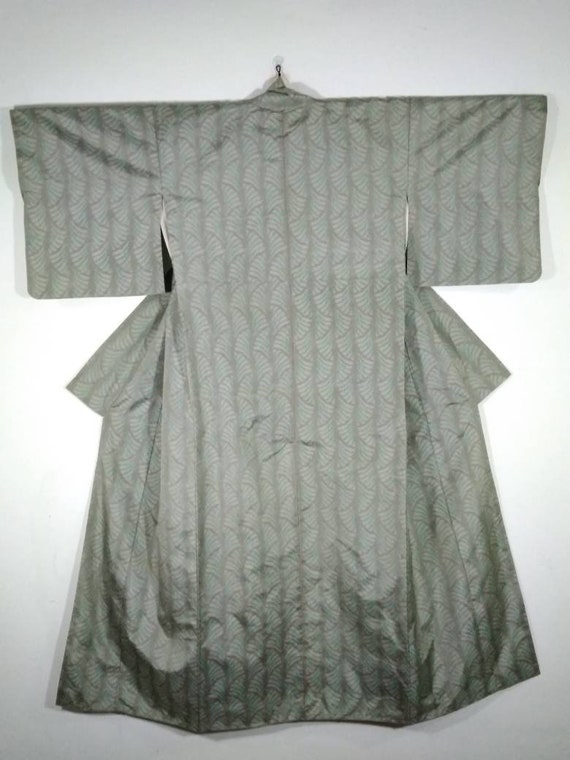 Japanese Kimono Robe Green Abstract Kimono Dress | Fl… - Gem