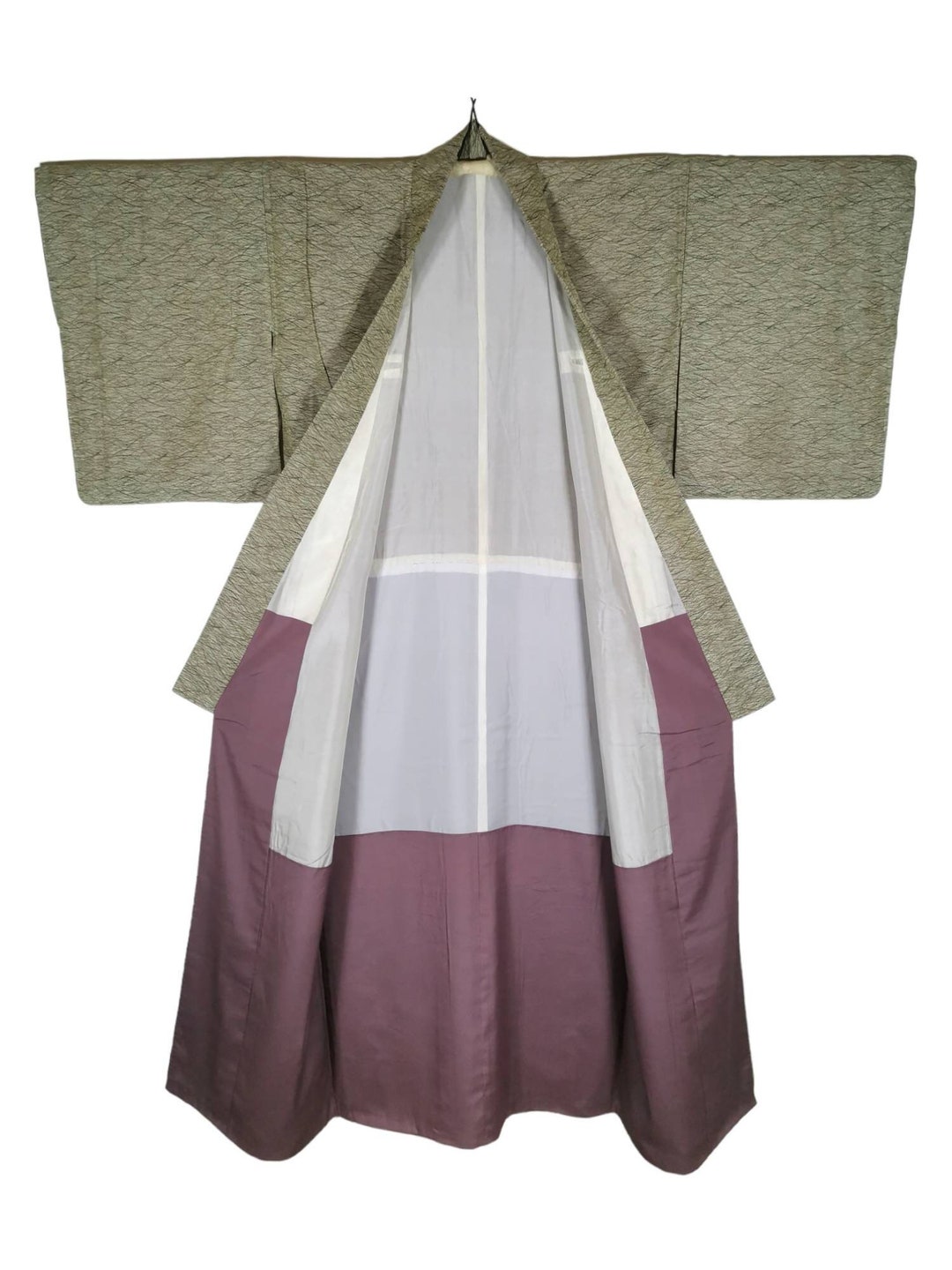Japanese Kimono Robe Green Abstract Kimono Dress | Floral Kimono ...