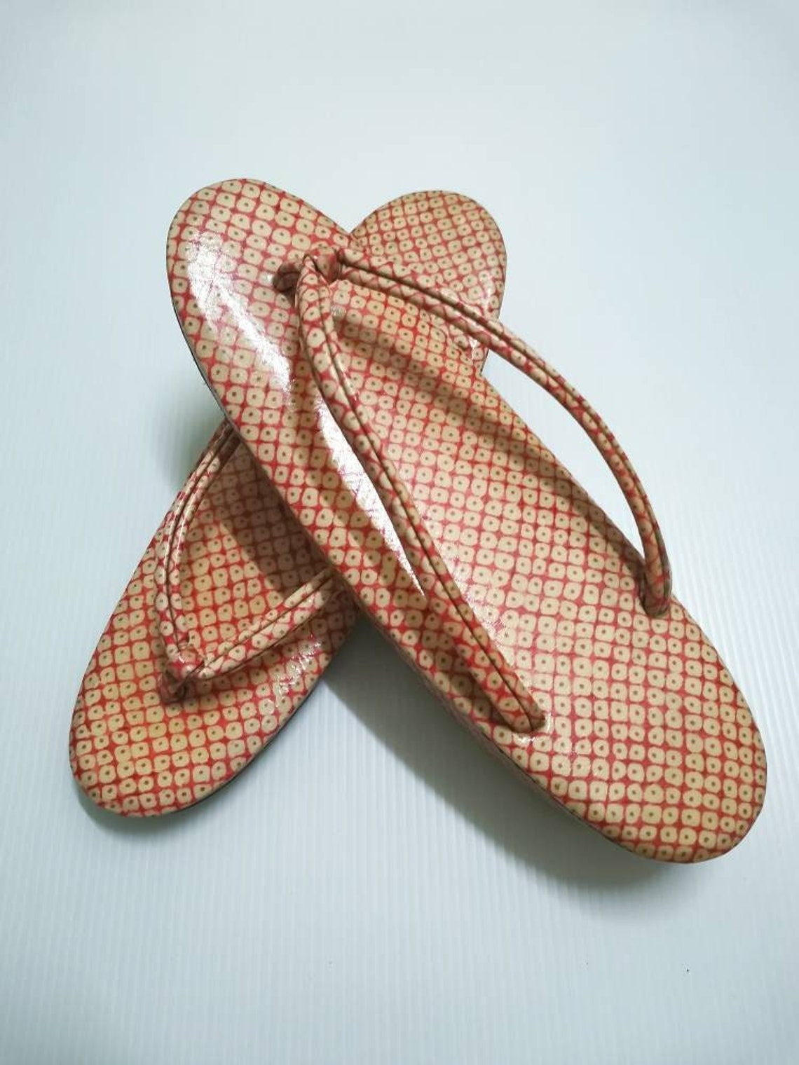 Japanese Traditional Red Zori Geta Sandal Slipper Geta Shoes - Etsy
