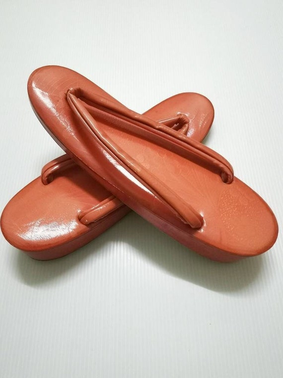 Japanese Traditional Orange Zori Geta Sandal Slipper Geta - Etsy