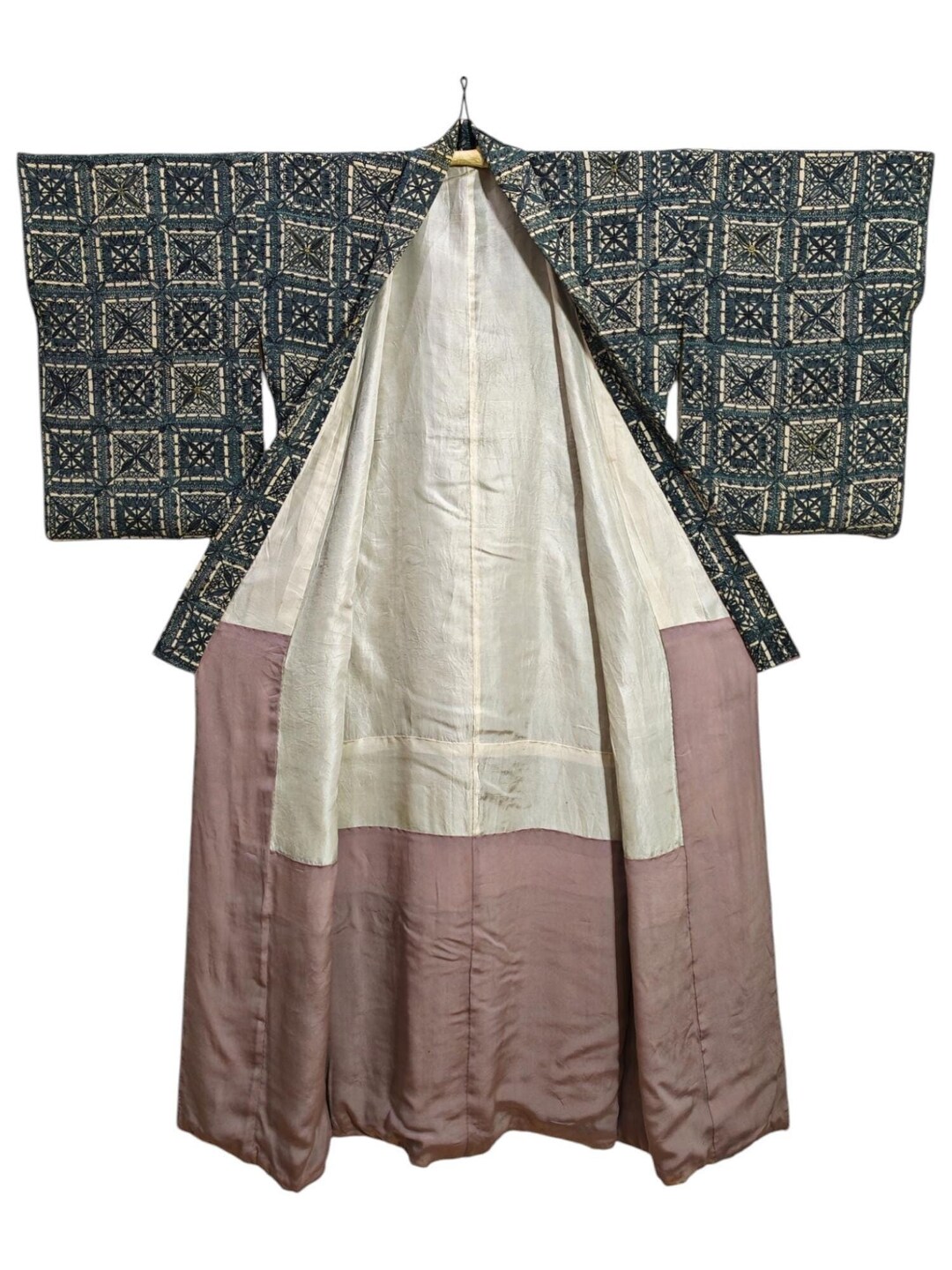 Japanese Kimono Robe Green Floral Silk Kimono Dress | Floral Kimono ...