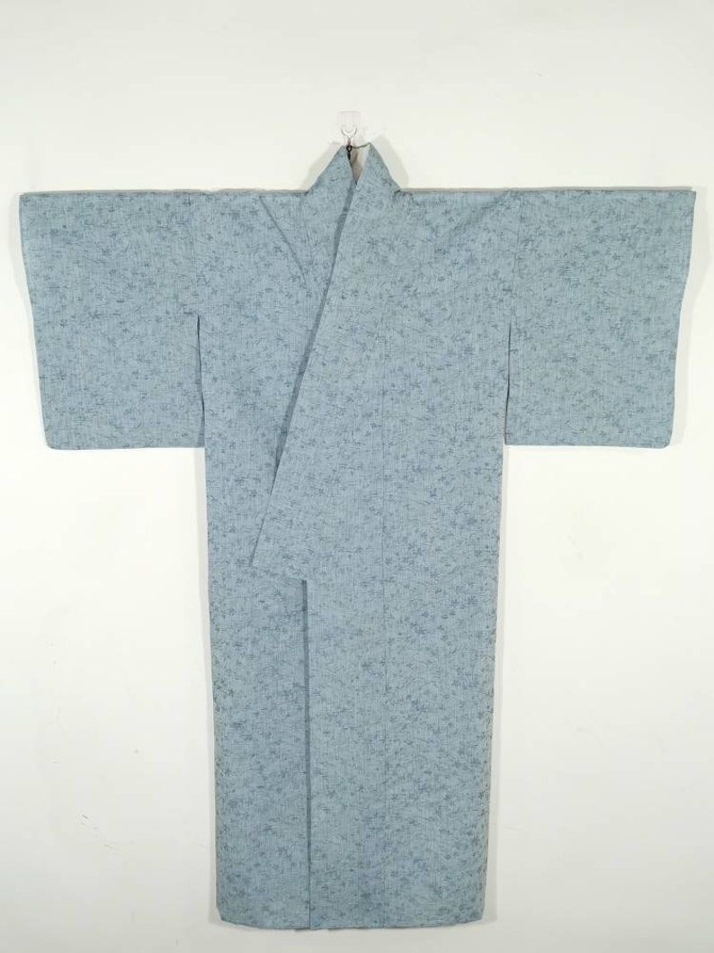 Japanese Kimono Robe Blue Floral Kimono Dress | Floral Kimono | Kimono ...